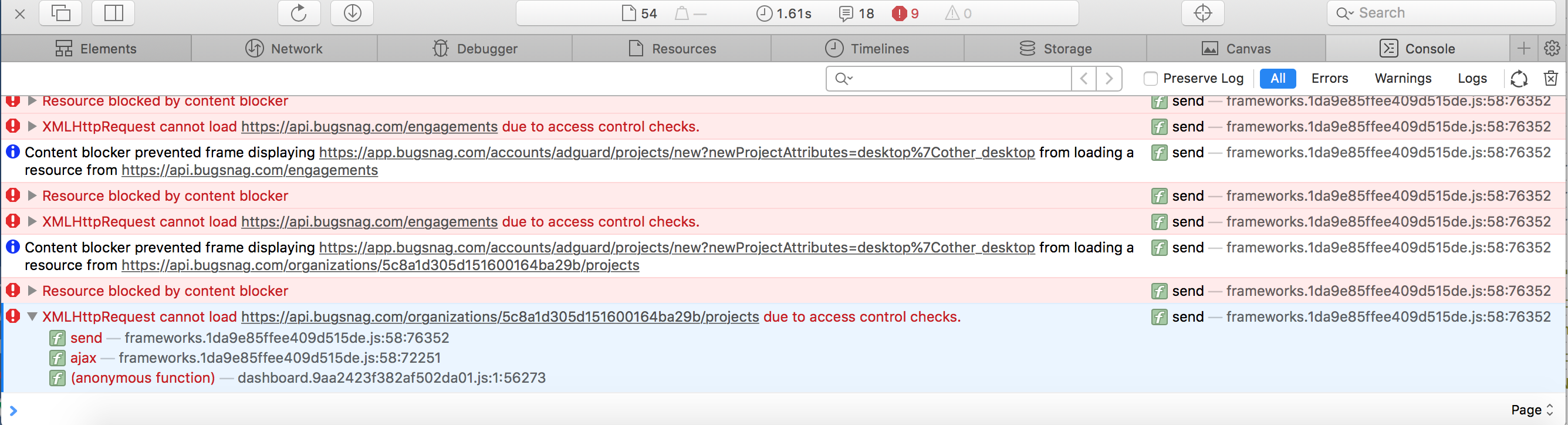 False positive result on app.bugsnag.com · Issue #135 · AdguardTeam ...