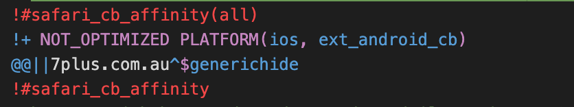 safari_cb_affinity directive support · Issue #43 · AdguardTeam/VscodeAdblockSyntax · GitHub