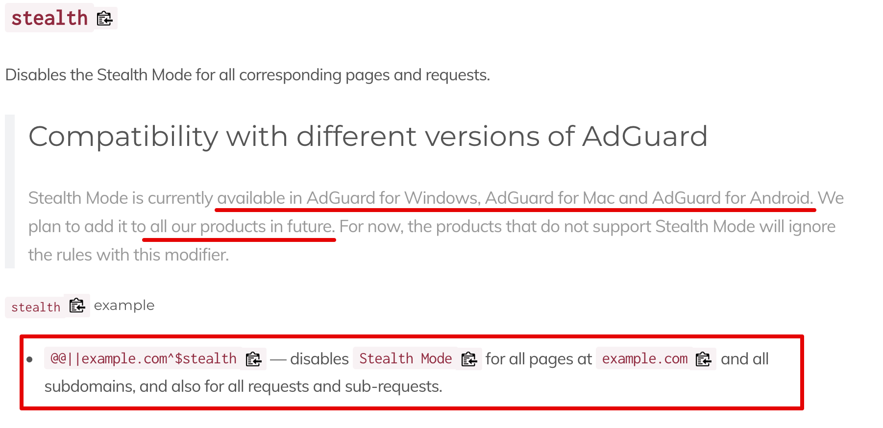 Update 'stealth' modifier description · Issue #503 · AdguardTeam/AdguardKnowledgeBase · GitHub