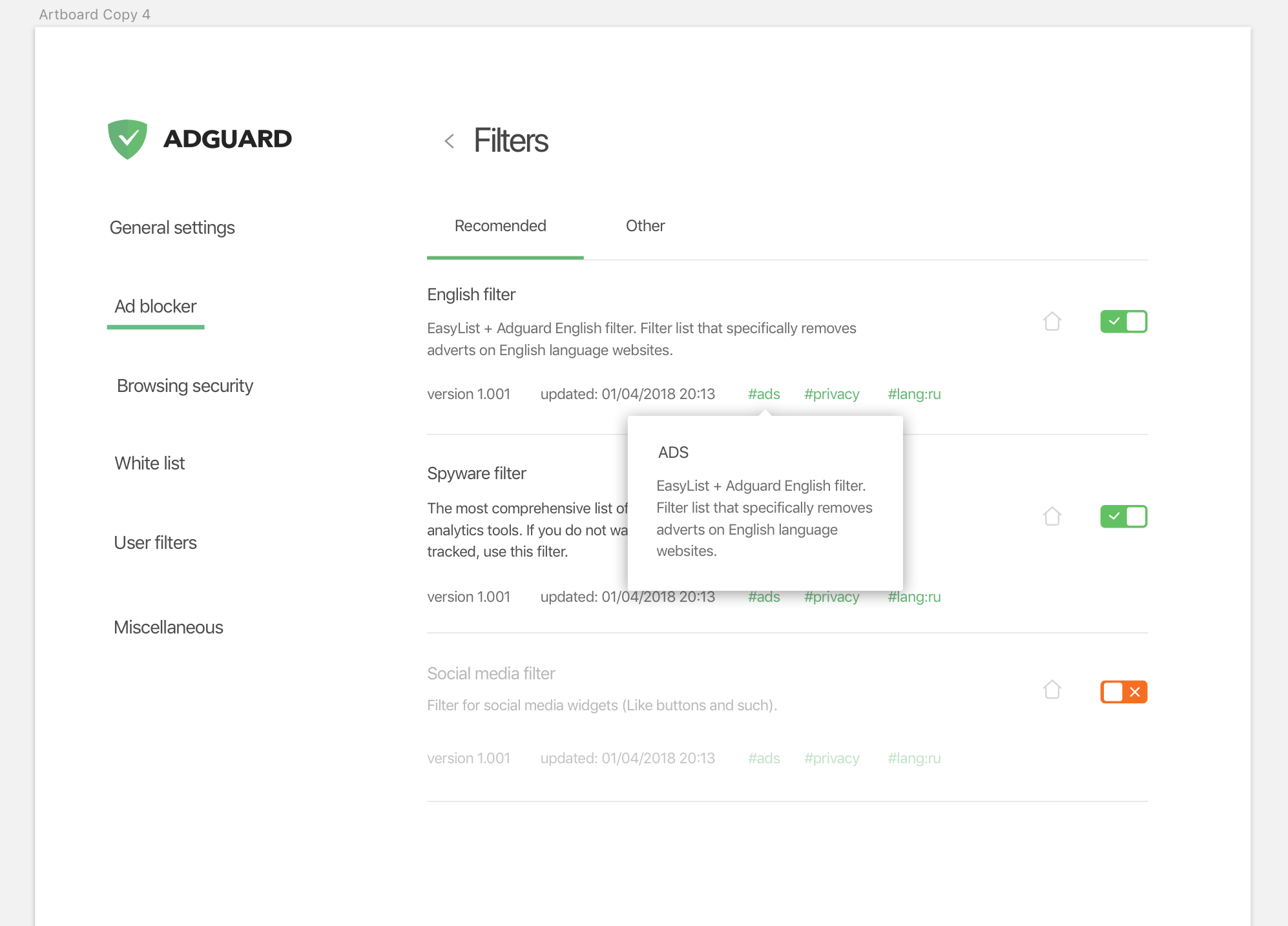 Filters settings · Issue #1007 · AdguardTeam/AdguardBrowserExtension · GitHub
