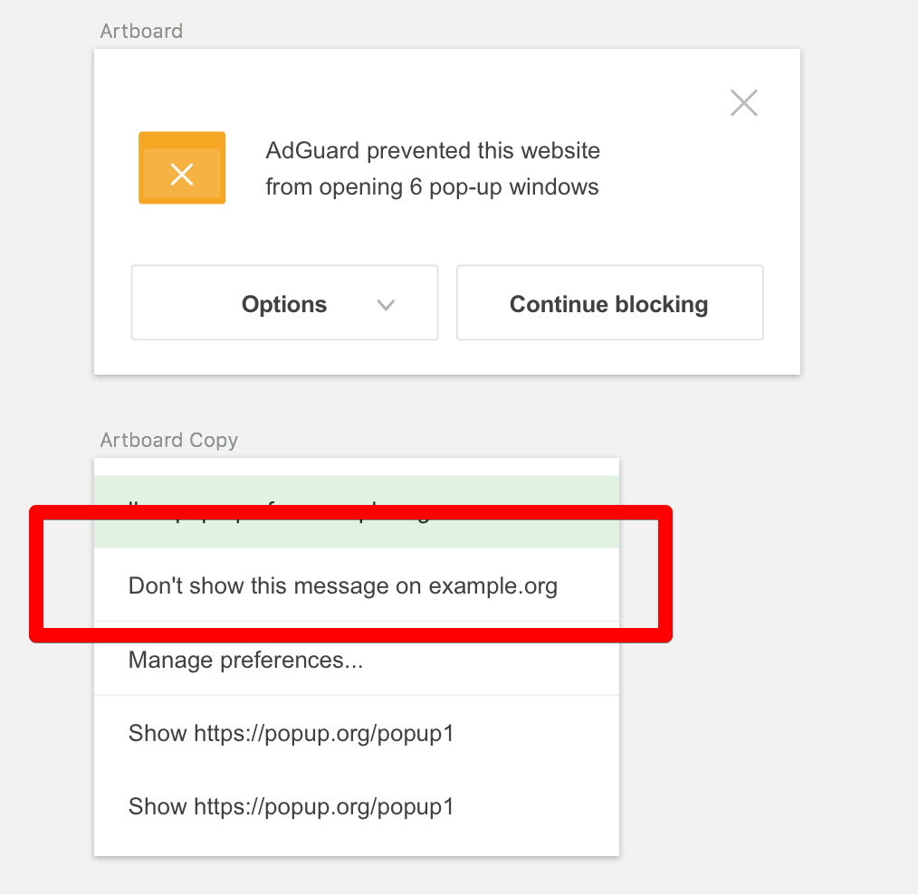 An option to hide pop-up blocked notifications on a website · Issue #59 · AdguardTeam ...