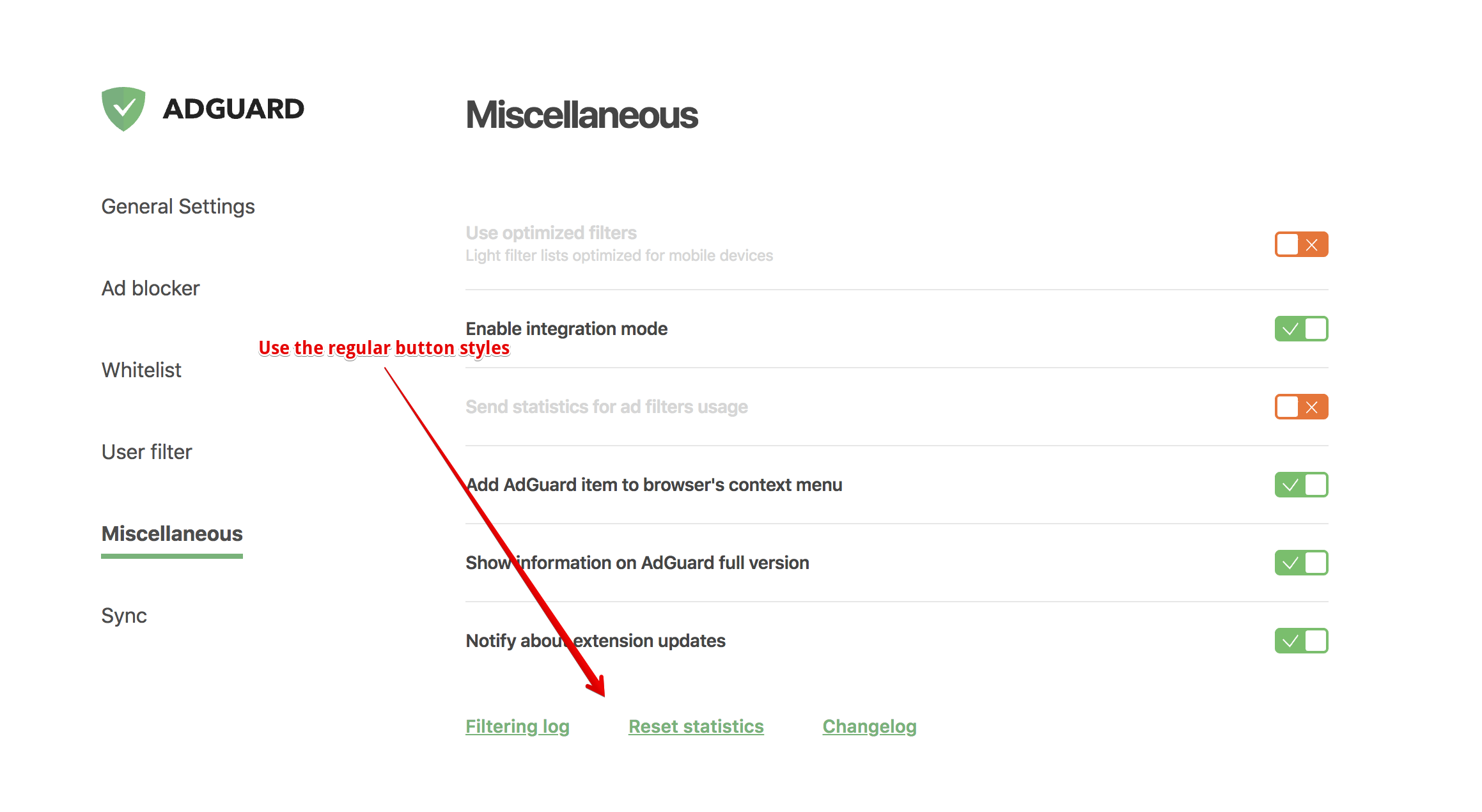 Settings screen UI issues · Issue #1098 · AdguardTeam/AdguardBrowserExtension · GitHub