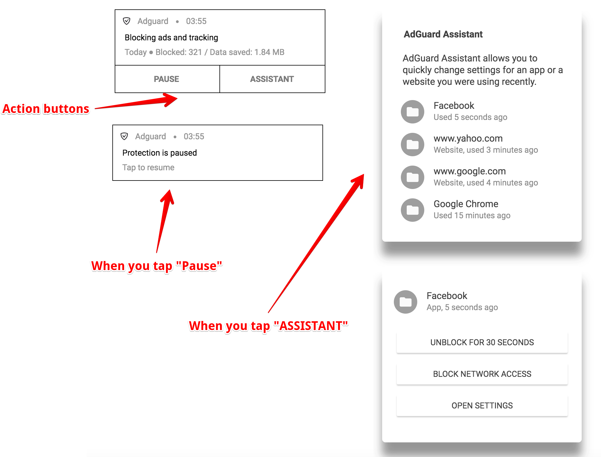 Add controls to the notifications bar to stop, pause and resume ...